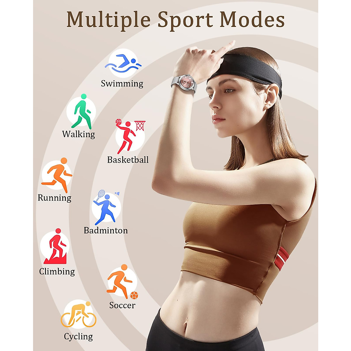 BOCLOUD Smart Watch for Men Women(Answer/Make Call), Bluetooth Smartwatches for iPhone Android iOS IP68 Waterproof Fitness Activity Tracker with Blood Pressure/Heart Rate/Sleep Monitor/Messages