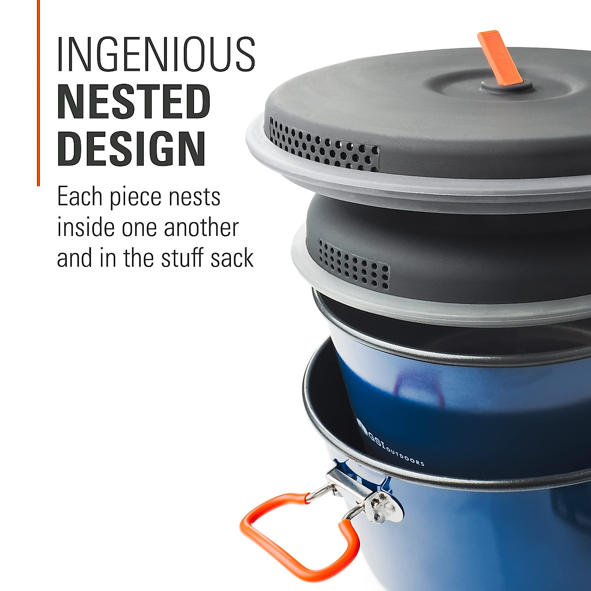 GSI Outdoors, Bugaboo Base Camper, Nesting Cook Set, Large