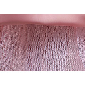 NNJXD Girl Dress Kids Ruffles Lace Party Wedding Dresses Size (110) 3-4 Years Flower 736 Pink