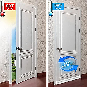 Resdenio Door Draft Stopper Weather Stripping - 37 Inch Door Stoppers for Bottom of Door Seal Gap Reduce Noise and Dust, Under Door Draft Stopper (White)
