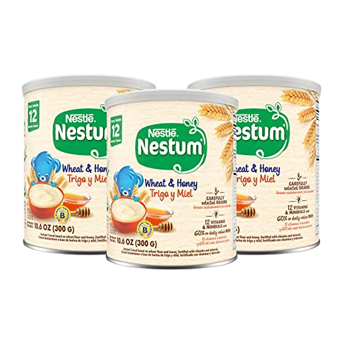 Nestle Nestum Infant Cereal, Wheat and Honey, 10.6 Ounce (Pack of 3)