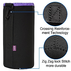 CADeN Lens Pouch Set 4 Pack Replacement Compatible for Canon, Nikon, Sony, Pentax, Olympus (Small, Medium, Large, X Large) Camera Lens Case Bag Thick Protective Neoprene Pouch Soft Plush for DSLR Lens