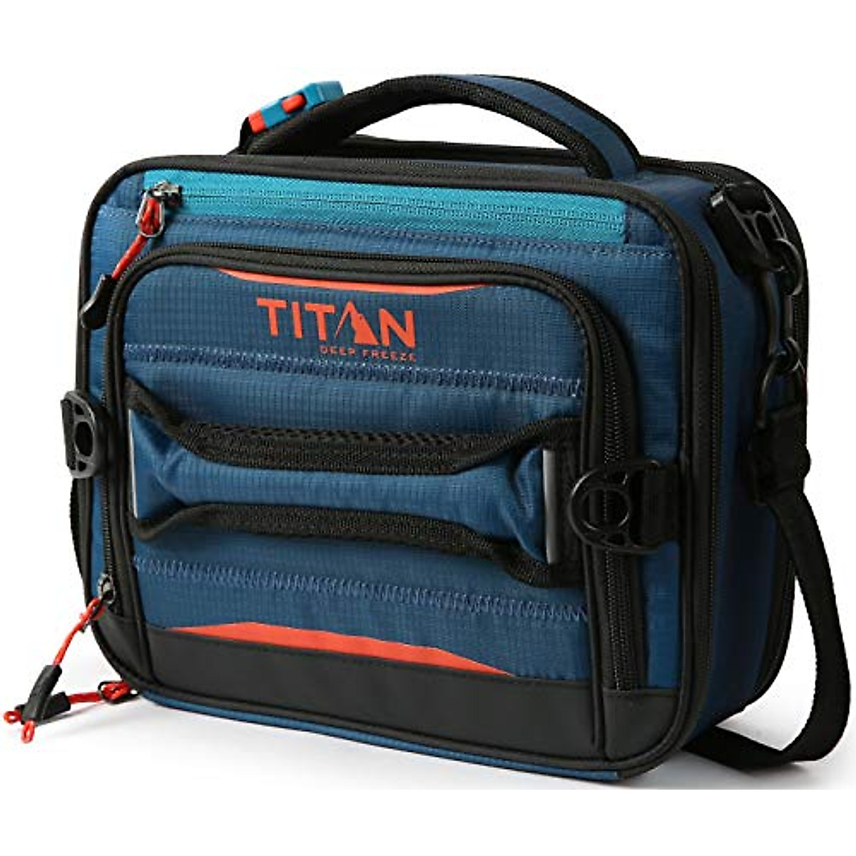 Arctic Zone Titan Deep Freeze Fridge Cold Expandable Insulated Horizontal Lunch Pack with 2X 250g High Performance Ice Walls, Blue