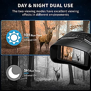 Fvtga Night Vision Goggles - 4K Night Vision Binoculars for Adults, 3'' Large Screen Binoculars can Save Photo and Video with 32GB Memory Card & Rechargeable Lithium Battery