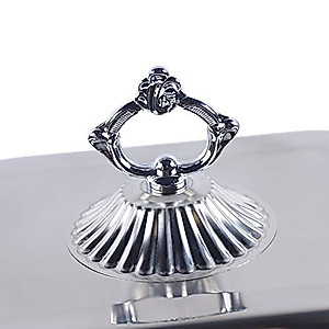 Stainless Steel Warming Container Chafing Dish Food Warmer Food Insulation, Frame Water Trays Food Pan Fuel Holder and Lid Food Warmers for Wedding, Parties, Banquet, Catering Events