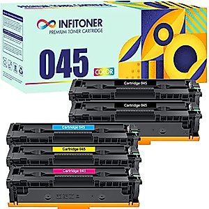 045 045H CRG-045 5-Color Toner Cartridge Set Replacement for Canon 045 045H Toner Cartridge for Canon Color imageCLASS MF634Cdw, MF632Cdw, LBP612Cdw Laser Printers ( 5-Pack)