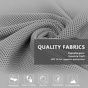 Vhger Cooling Towel, 4 Pack Ice Towel (40"x 12"), Microfiber Towel, Soft Breathable Chilly Towel Stay Cool for Yoga, Sport, Gym, Workout, Camping, Fitness, Running, Workout & More Activities