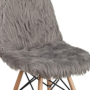 Flash Furniture Shaggy Dog Charcoal Grey Accent Chair