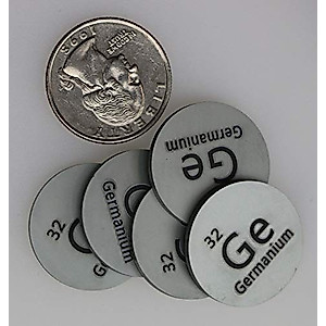 Germanium (Ge) 24.26mm Metal Disc with Acrylic Case for Collection or Experiments