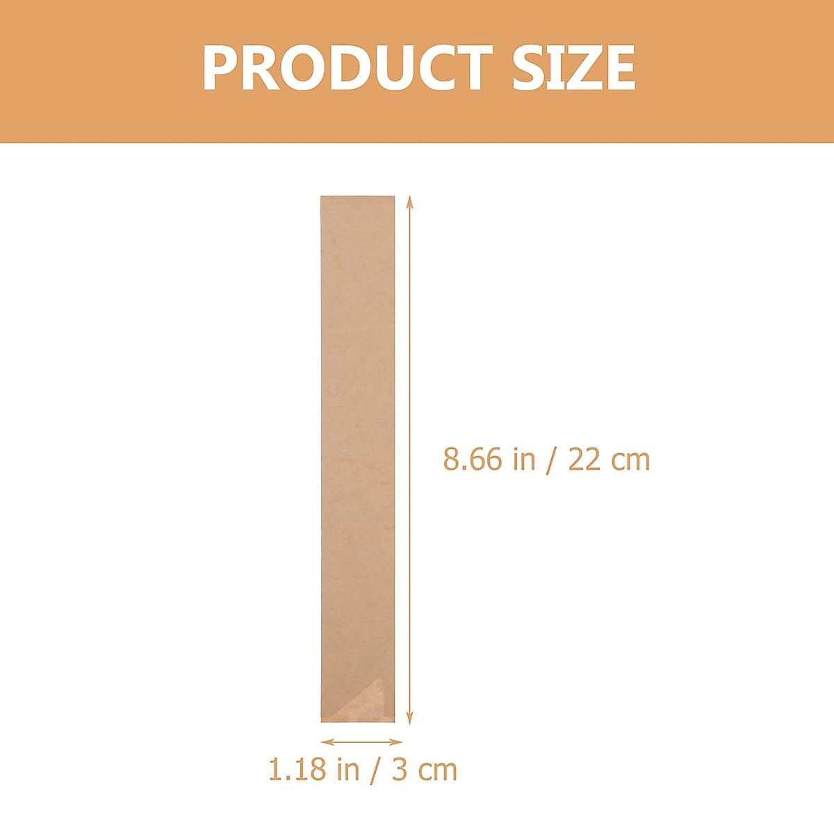 Cabilock 200Pcs Kraft Paper Chopsticks Sleeve Portable Chopsticks Pack Reusable Chopsticks Cover Paper Chopstick Bog Pouch for Straws Cutlery Spoon 22cm