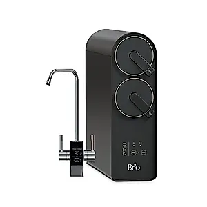 Brio Reverse Osmosis Water Filtration System, 500 GPD, 2:1 Pure to Drain, Tank-Less, Under Sink Faucet Mount