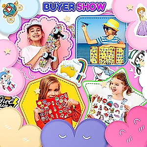 1000Pcs Cute Stickers for Kids, Water Bottle Stickers Vinyl Waterproof Stickers for Laptop Scrapbook Skateboard Cute Kawaii Sticker Packs for Teens Kids Girls