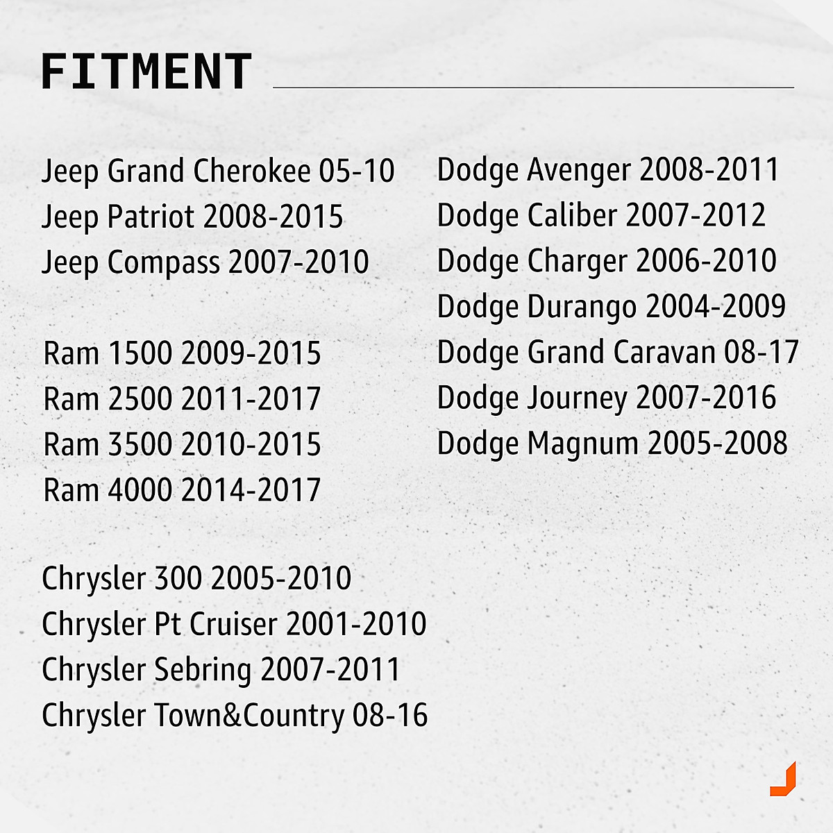 Click&Fit Windshield Washer Nozzles compatible with 05-10 Jeep Grand Cherokee, 08-15 Patriot, 07-10 Compass Caliber, 07-16 RAM 1500 2500 3500, Chrysler 300 – Wiper washer sprayers replacement