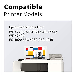 LemeroUexpect 802XL Remanufactured Ink Cartridge Replacement for Epson 802 XL-BCS T802XL for Workforce Pro WF-4740 WF-4734 EC-4020 EC-4040 WF-4720 WF-4730 Printer Black Cyan Magenta Yellow, 4P