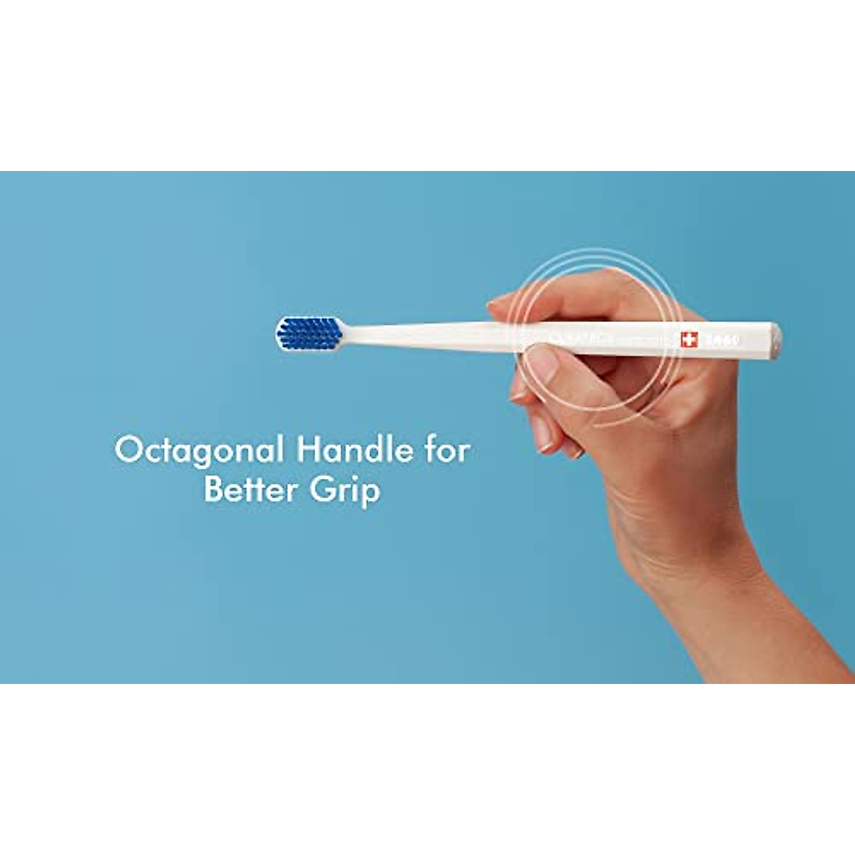 Curaprox CS 5460 Super-Soft Toothbrush for Adults with Ultra-Fine Filaments and Compact, Slightly Angled Toothbrush Head for Improved Tooth and Gum Health
