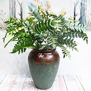 RIFNY Artificial Plants, Artificial Locust Tree Leaves 20.5 inch 3 Pack of Fake Green Shrubs Artificial Leaf, Faux Indoor Outdoor Greening for Home Garden Balcony Window Décor