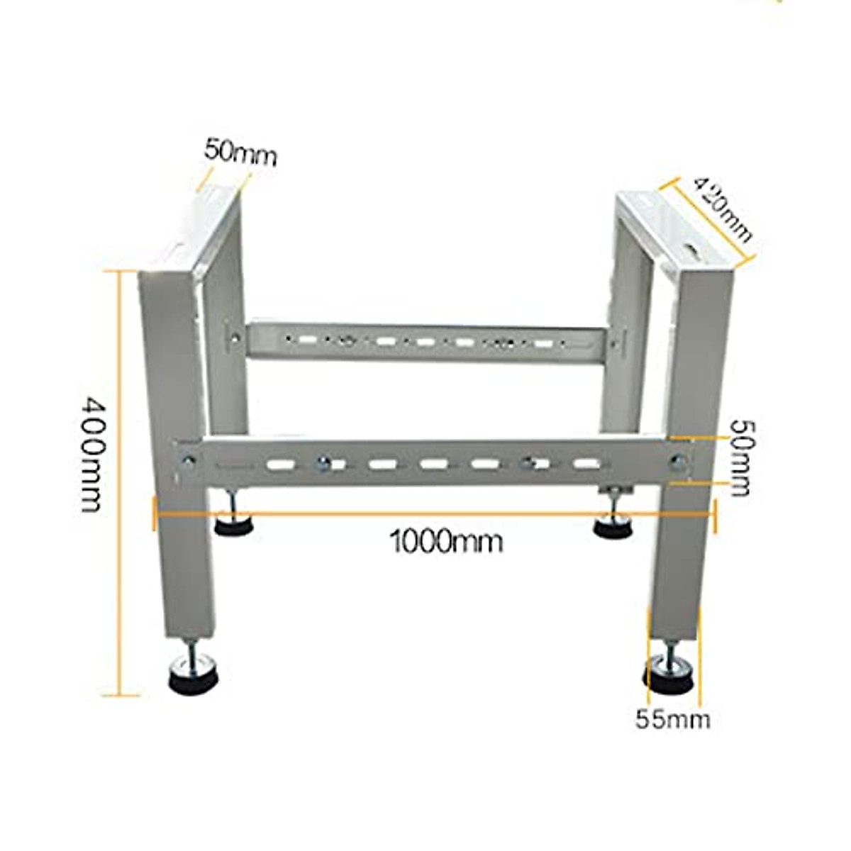 Mini-Split Air Conditioner Bracket Floor Stand, Ground Mounting Bracket for Outdoor Ductless Mini Split Air Conditioner, Galvanized Steel Condenser Bracket Heat Pump Base, Universal Design