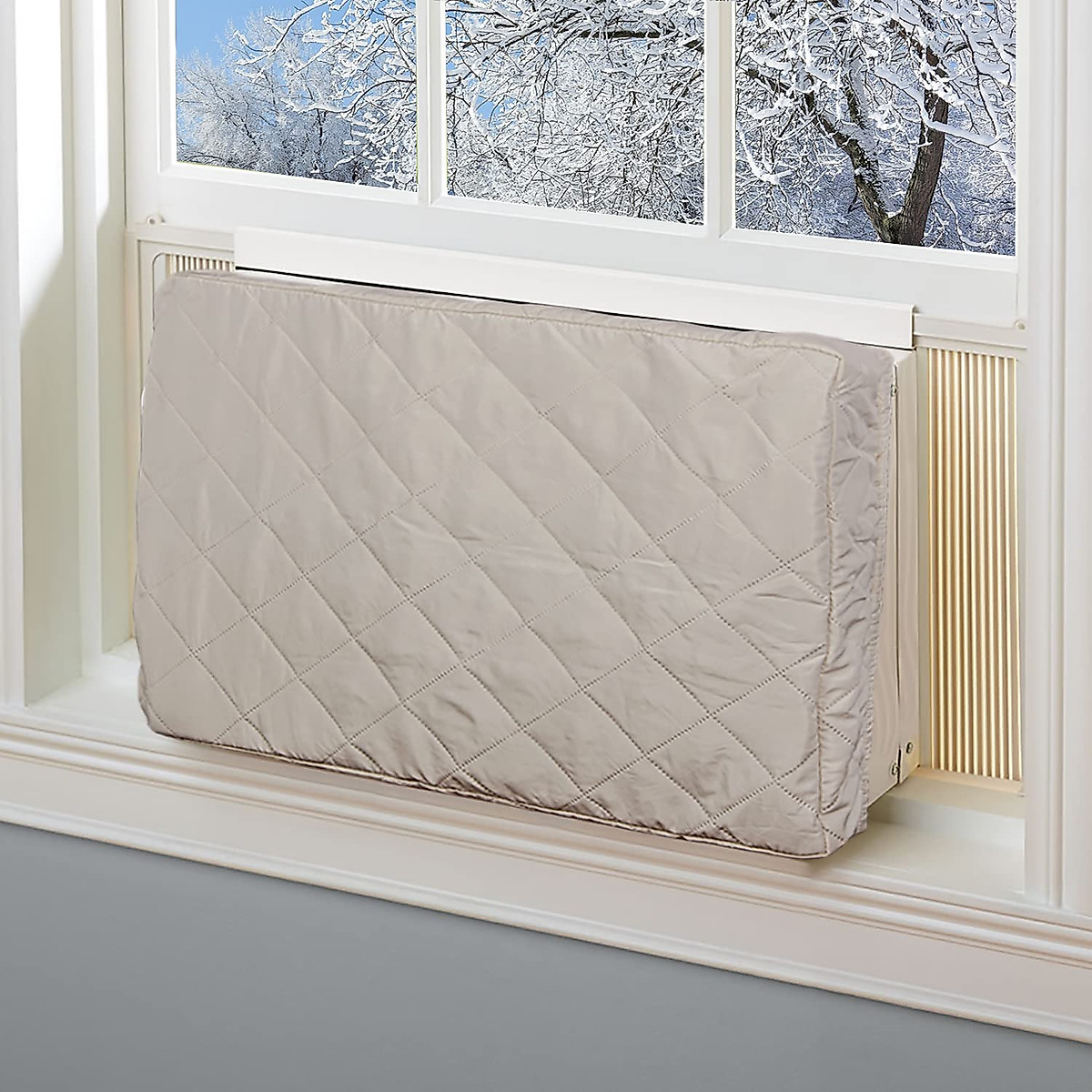 BNYD Air Conditioner Cover Heavy Duty AC Window Unit Cover (Indoor 25'' x 17" x 2.5")