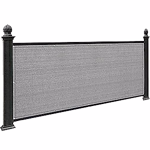 ALBN Balcony Privacy Screen Weather Resistance Windshield UV Protection HDPE Patio Balcony Covering, with Eyelet, Height 1.1m/1.2m (Color : Gray, Size : 1.1x5m)