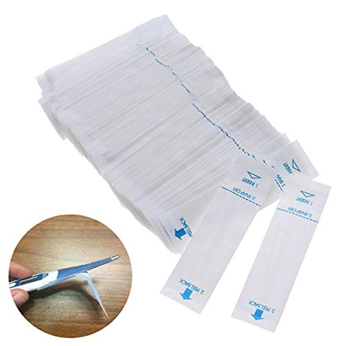 Milisten 500pcs Disposable Digital Thermometer Probe Covers Thermometers Sleeves Covers Replacement for Hospital Oral Armpit Rectal Thermometer Health Center