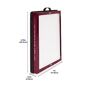 2 Pack Air Purifier Replacement Filter Compatiable with 25 B1/S1/W1 Air Purifier 3-in-1 H13 True Hepa Activated Carbon Filters Set, For Wildfire Smoke, Dust,Odor, Pet Dander (white)