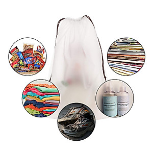 150 Pack 11.8 x 15.7 Inch Drawstring Bags, Travel Shoe Bags with Drawstring, Large Shoes Storage Organizers Pouch with Rope, Translucent Shoe Bags for Travel, Thickness 5 mil