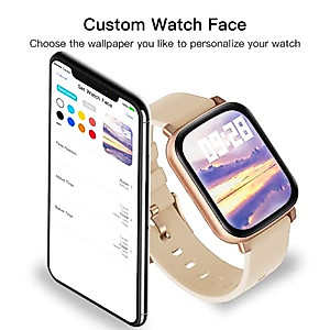 Bctemno Smart Watch(Answer/Make Call), USB Charging Waterproof smartwatches Fitness Watch with Heart Rate Sleep Monitor Blood Oxygen for Android Phones and iOS Phones Women Men