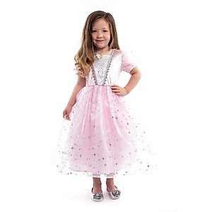Little Adventures Deluxe Good Witch Dress up Costume (Medium Age 3-5) - Machine Washable Child Pretend Play and Party Dress with No Glitter