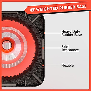 RoadHero (8 Pack) Traffic Safety Cones 28 Inch, PVC Cone with Black Weighted Base, Orange Cones with Reflective Collars for Parking Lot, Road Safety, Construction Events