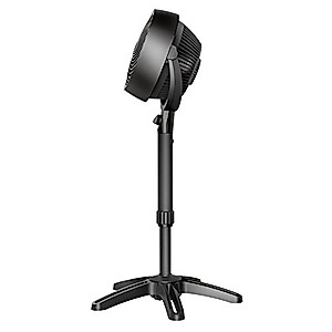 Vornado 683 Medium Pedestal Whole Room Air Circulator Fan, 3 Speed Control, Adjustable Standing Height, 32 to 38 Inches, Black