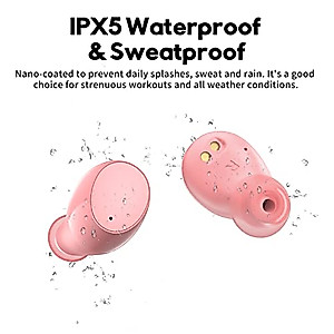 Mini Wireless Earbuds,Bluetooth 5.2 Small Ear Buds with Microphone Waterproof Light-Weight for Kids,Women Headphones with Bass Stereo Sound in Ear Earphones for Sleep,Sports,Workout