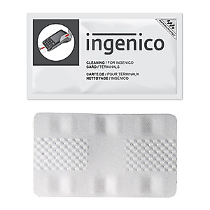 Ingenico Card Terminal Cleaning Card Featuring Waffletechnology, 40 Cards Per Box