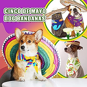 14 Pieces Dog Bandanas Summer Colorful Mexican Style Dog Bandanas Dog Scarf Mexico Accessories Triangle Dog Scarf Bibs Dog Kerchief Set for Medium to Large Dogs Cats Day of The Dead Pets Puppies