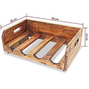 vidaXL Wine Rack, Wine Bottle Holder for 16 Bottles, Floor Wine Cabinet, Wine Bottle Organizer for Living Room Kitchen, Farmhouse, Solid Fir Wood