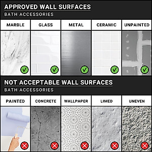 Questech Decor Floating Shower Shelf, Wall Mounted Retrofit For Tiled Shower Walls, Bathroom Shower Organizer, 12 Inch Geo Flatback Shelf, Bright White Polished