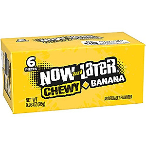 Now and Later Now & Later Soft Taffy Chewy Fruit Chews, (Pack of 24)