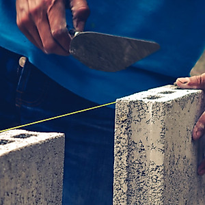 Goldblatt 4 Pieces Concrete Tools Set, Including 2 Mason Line Clamps and 2 Masonry Line Rolls (Red/Orange), for Construction Masonry Measurement Use