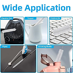 4Pcs Replacement Straw for Owala 24oz 32oz,Reusable Drinking Straws with Straw Cleaning Brush for Owala FreeSip Stainless Steel Water Bottle,Extra Long Straw Cleaner Brush for Owala Water Bottle