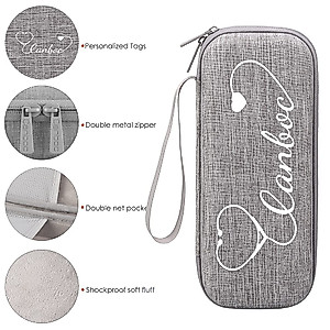 Canboc Stethoscope Carry Case,Hard Stethoscope Case for 3M Littmann Classic III, Lightweight II S.E, Cardiology IV Diagnostic, MDF Acoustica Deluxe Stethoscopes with Pocket for Nurse Accessories, Grey