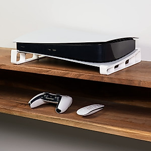 Glistco Skates - Horizontal Stand compatible with PS5 - Digital Edition (White)