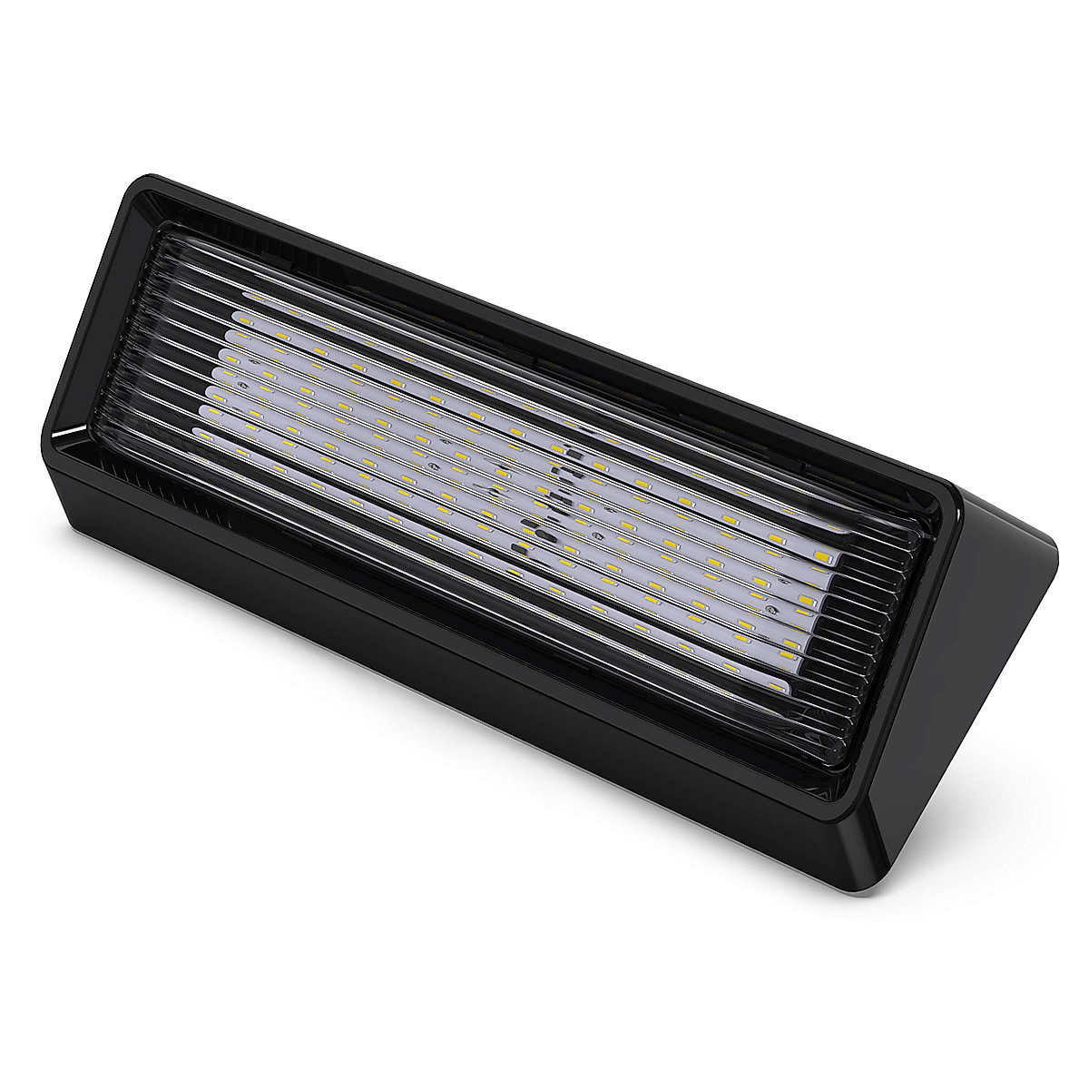 Leisure LED 2X RV Exterior Porch Utility Light XL 12v 650 Lumen Lighting Fixture. Replacement Lighting for RVs, Trailers, Campers, 5th Wheels Black Base Clear Lens (Black, 2-Pack)