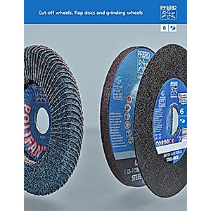 PFERD 67192 Polifan STEELOX Curve Radial Type Flap Disc, Zirconia Alumina, 4-1/2" Diameter, 7/8" Arbor Hole, 13300 rpm, 40 Grit