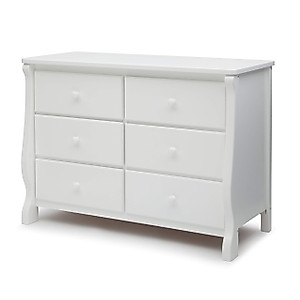 Delta Children Universal 6 Drawer Dresser, White