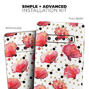 DesignSkinz Karamfila Watercolo Poppies V4 Protective Vinyl Decal Wrap Skin Cover Compatible with The Samsung Galaxy S20 (Screen Trim & Back Glass Skin)