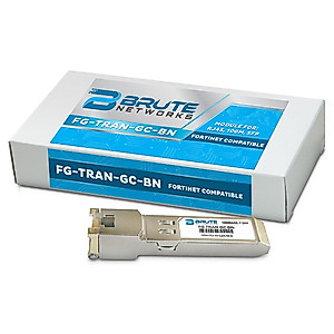 Brute Networks FG-TRAN-GC-BN - 1000BASE-T 100m RJ45 SFP Transceiver (Compatible with OEM PN# FG-TRAN-GC)