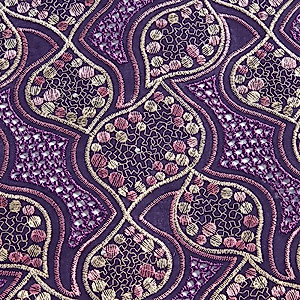 KAJURUI African Lace Fabric Swiss Voile Embroiderey Lace 5 Yards Nigerian Lace Fabric for Daily Clothes Sewing