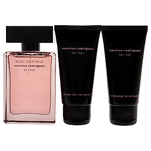 Narciso Rodriguez Musc Noir Rose 1.6oz EDP Spray, 1.6oz Body Lotion, 1.6oz Shower Gel Women 3 Pc Gift Set