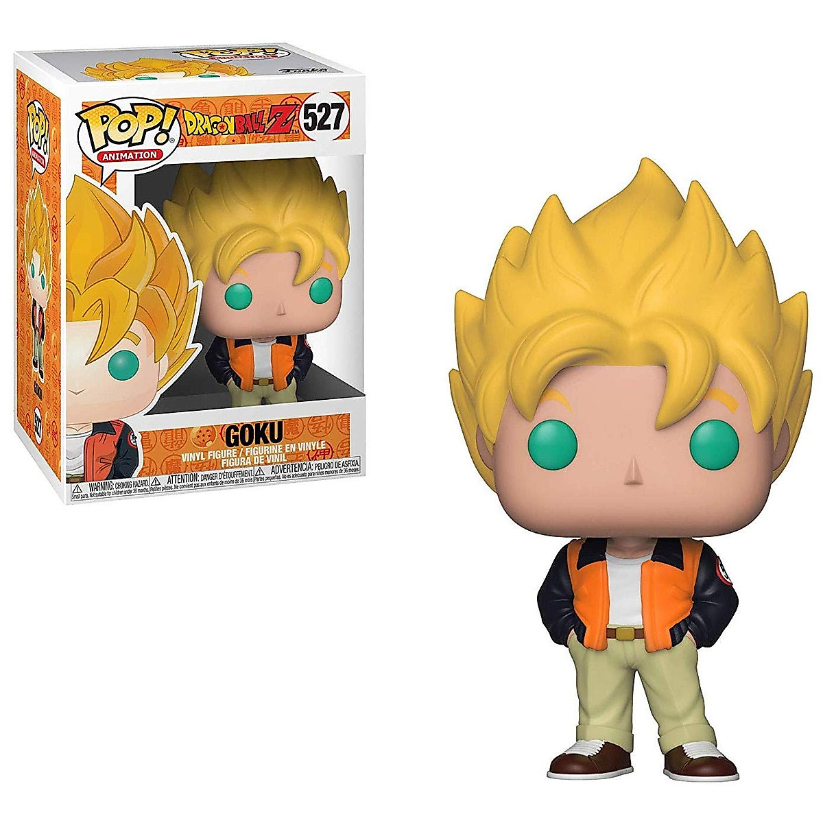 Funko Pop! Animation: Dragon Ball Z - Goku (Casual) Toy, Standard, Multicolor