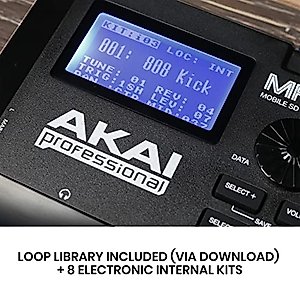 AKAI Professional MPX8 - Portable Sample Pad Controller With 8 Performance-Ready Velocity-Sensitive Pads, MIDI Connectivity & On-Board SD Card Slot