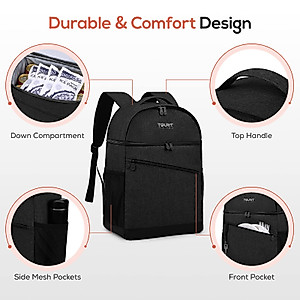 TOURIT Insulated Backpack Cooler Leak-Proof Backpack Lunch Box 28 Cans Double Deck Cooler Backpack